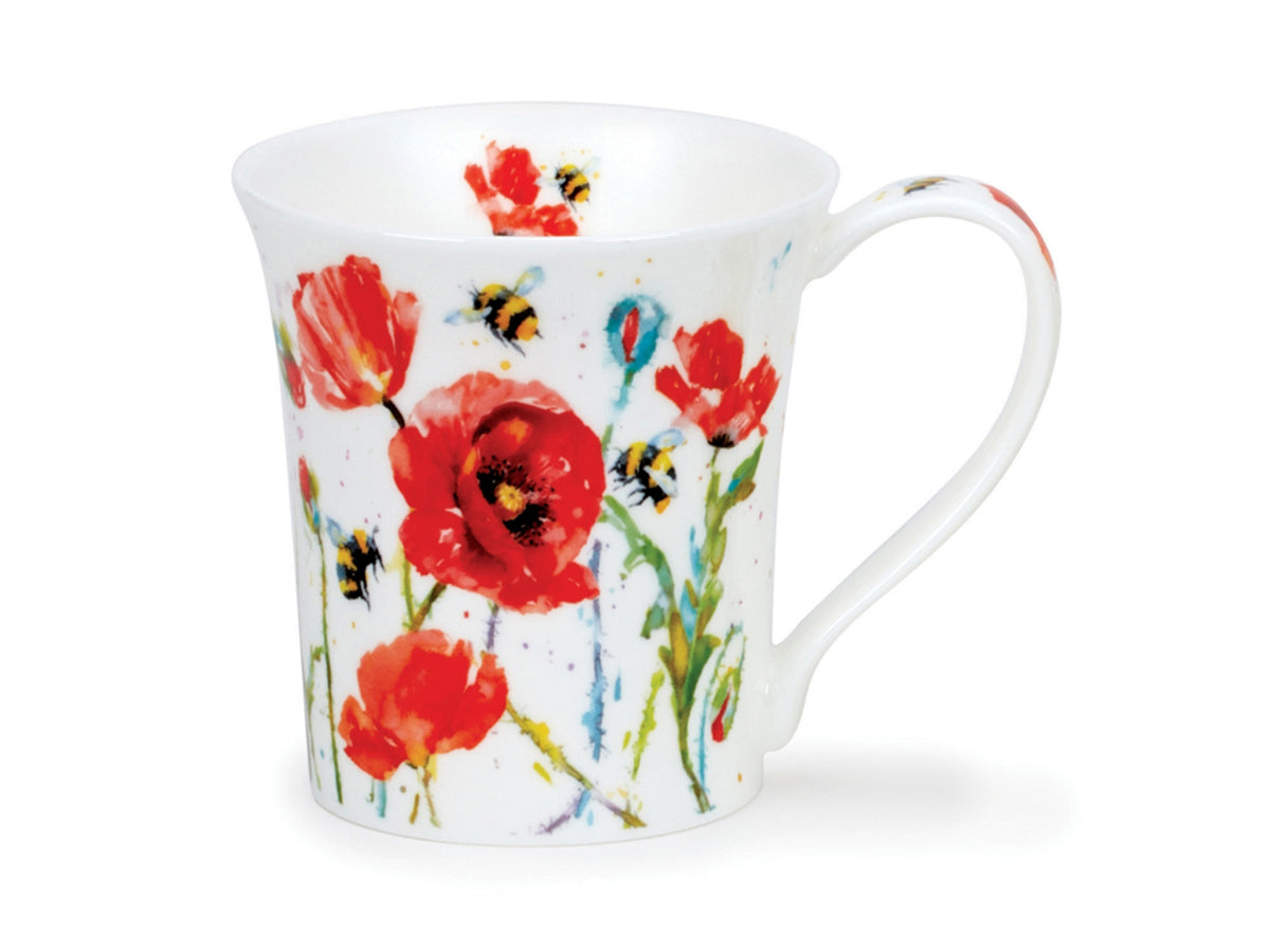 Dunoon Jura Busy Bees Poppy Mug – themugcompany.co.uk