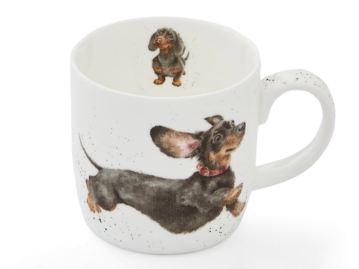 Wrendale Dachshund Mug - That Friday Feeling – themugcompany.co.uk
